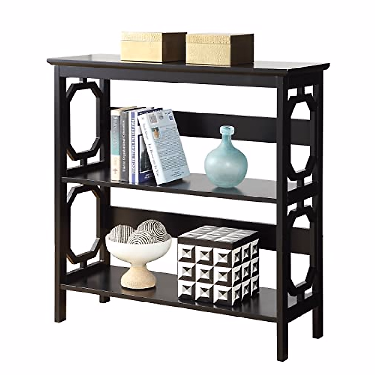Convenience Concepts Omega 3 Tier Bookcase, Black
