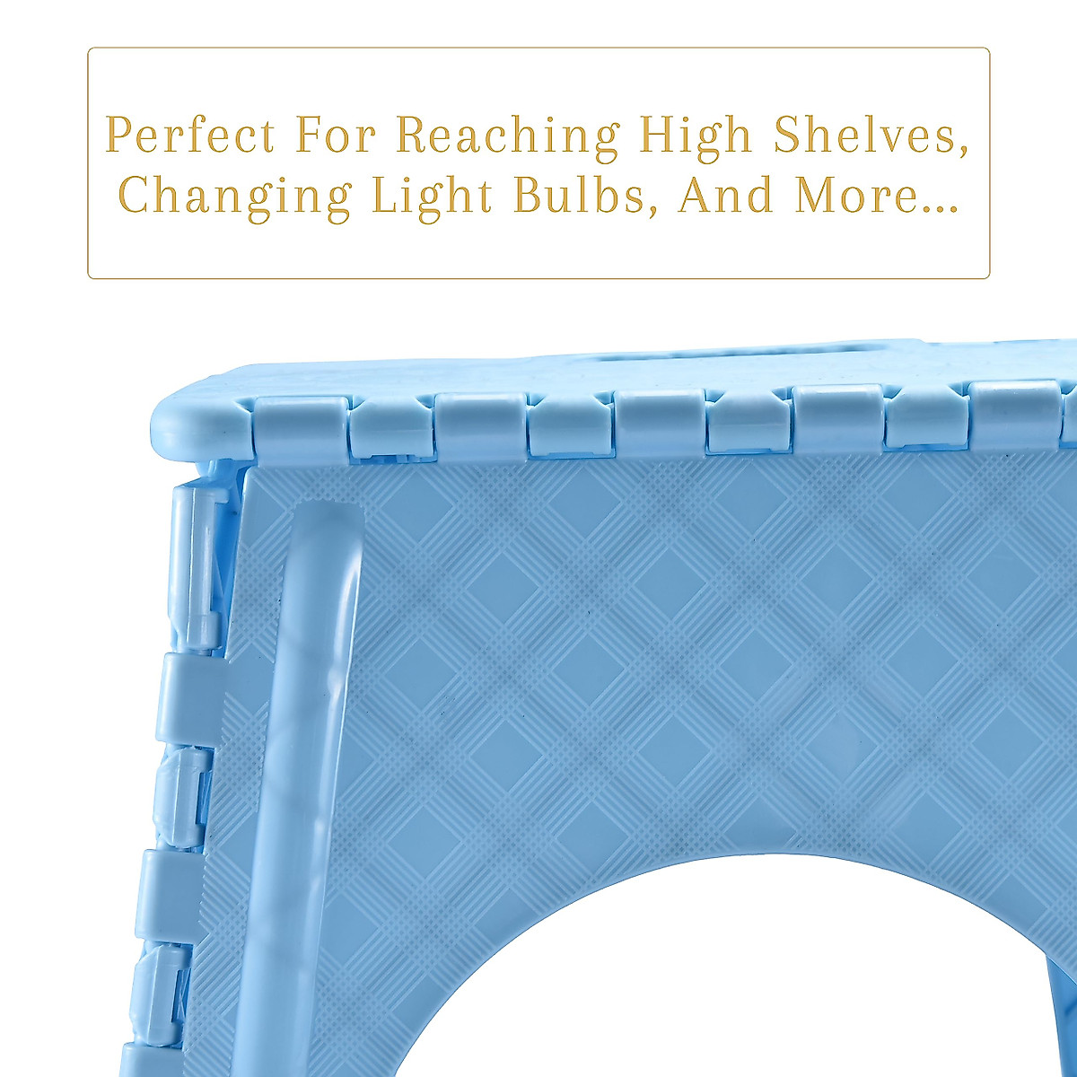 2 Lb. Depot Folding Stepping Stool - Collapsible Seating, Footstools - Foldable Plastic Adult Stool- Suitable for Indoor & Outdoor Use - Lightweight, Portable & Easy-to-Use 9-inch Height