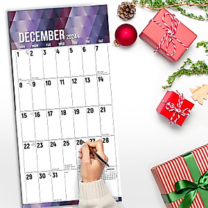 RED EMBER The Big Grid Jumbo Large Print - Pyramids 2024 Hangable Monthly Wall Calendar - 12" x 24" Open | Giftable | Easy to Read Planners for Office Extra Large | Massive Writing Space