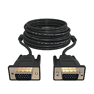 Tupavco TP121 - VGA Cable 100ft - Computer/Monitor/Projector/PC/TV Cord 15 PIN, 100 Feet Long Video Cord