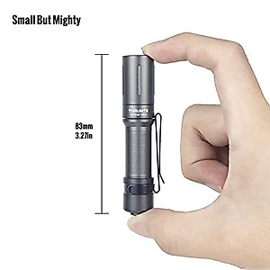 ThruNite EDC Flashlight Archer Mini, 405 Lumens Tail Switch LED Flashlight, USB C Rechargeable Little Pocket Penlight for Camping, Outdoor, and Emergency - Metal Grey Cool White