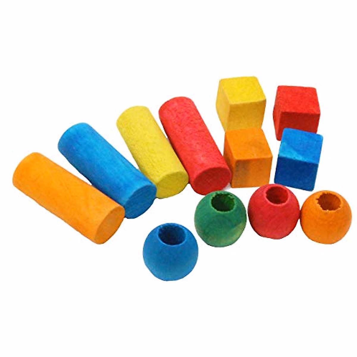 Bonka Bird Toys 60045 Large Wooden Blocks Treasure Chest Refill Parrot Foraging cage Conure Amazon African Grey Beak chew Aviary Supply