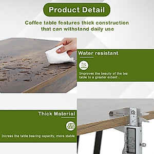 Ruesleag Coffee Table,Lift Top Coffee Table w/Hidden Compartment and Storage Shelf,Retro Wooden Lift Tabletop Dining Table Multifunctional Wooden Working Table for Home Office,39.4in L,Brown