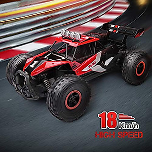 SGILE Remote Control Car Toy for Boys Girls, 2.4 GHz RC Drift Race Car, 1:16 Scale Fast Speedy Crawler Truck, 2 Batteries for 50 Mins Play, Toy Gift for Boys Girls