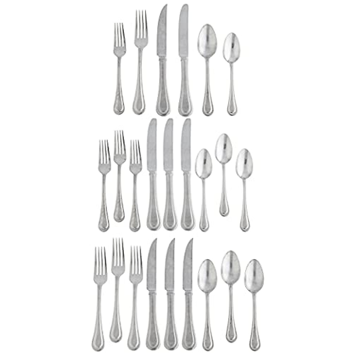 Lenox 893079 Textured Neutrals 24-Piece Flatware Set