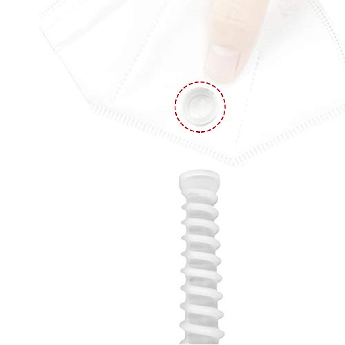 1 Long and 1 Short Replacement Hoses with 2 Mask Connector and 1 Hoses Connector for Electrical Air Purifying (AM99 )