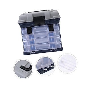 TOKIDNY 1pc Box Accessory Trays Hair Compartment Capacity Containers Professional Tools Multi-Function Equipment Beads Multi-Layer Container Kids Accessories Organizer Hooks Fishing