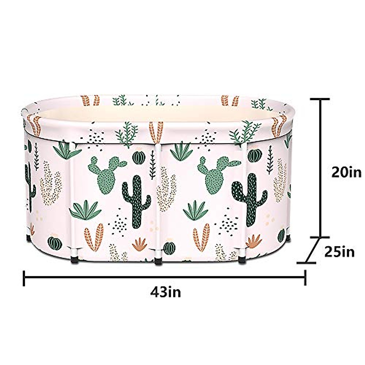 LUCKUP Large Foldable Soaking Bathing Tub Portable Bathtub for Adults Freestanding Non-Inflatable Hot Bath Tub, Thickened Thermal Foam to Keep Temperature Suitable for two person 43”x25”x20”