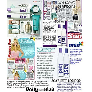 Nisim F.A.S.T. Fortified Amino Scalp Therapy Shampoo, 10 fl oz - Supports Faster Hair Growth with Essential Nutrients, Amino Acids & Proteins - Sulfate, Paraben-free