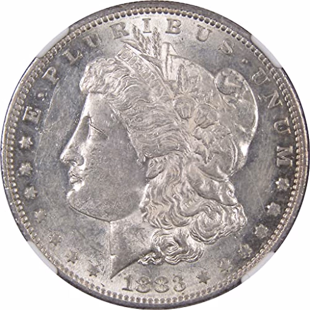 1883 S Morgan Dollar AU 58 NGC 90% Silver US Coin SKU:I3027