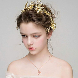 TANGPOET Flamingo Pendant Necklace for Women S925 Sterling Silver Rose Gold Plated Flamingo Jewelry Birthday Valentines Mothers Day Christmas Flamingo Gifts for Her