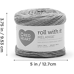 Red Heart Roll with It Melange Yarn, 1 Pack, Curtain Call