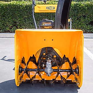 Stark 7HP Power Sweeper Brush Broom/Snow Blower Set Easy Mount Attachment Engine Gas Walk-Behind Sweeper for Leaves, Snow, Dirt, and Gravel