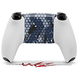 WraptorSkinz Skin Wrap compatible with Sony PS5 DualSense Controller HEX Mesh Camo 01 Blue (CONTROLLER NOT INCLUDED)