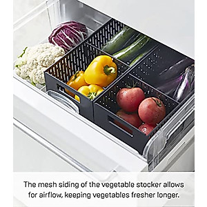 YAMAZAKI home 5021 Stacking Fruit Vegetable Basket, One Size, Black