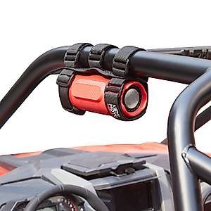 KEMIMOTO UTV Speaker Mount, Adjustable 2 Strap Style Portable Speaker Holder for 1.5" to 2.5" Roll Bar, Compatible with Polaris RZR Ranger Can Am X3 Commander Pioneer Kawasaki Mule