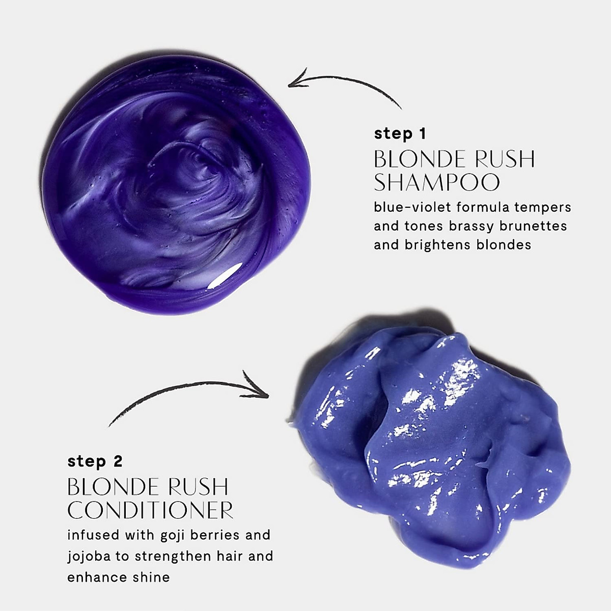 privé blonde rush conditioner blue-violet conditioner/tones & brightens natural or bleached blondes & highlighted brunettes/strengthens damaged hair 237ml / 8oz