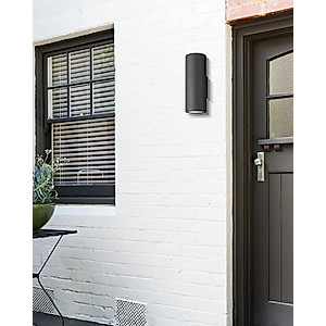 Ken & Ricky Outdoor Wall Light, Dusk to Dawn Sensor Exterior Light Fixture, Up and Down Wall Sconce with Photocell Sensor for Porch Patio Garage House Entryway-1 Pack