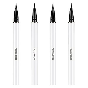 VANGAY Waterproof Eyeliner Pencil with Smooth Glide - Long-Lasting and Smudge-Proof Formula for Precise Application - Perfect for Eye Makeup Looks(4 Count, Dark Brown)