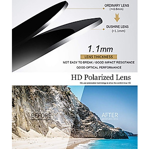 DUSHINE Polarized Sunglasses for Women Classic Retro Style 100% UV Protection