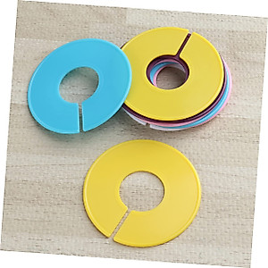 Cabilock 10pcs Round Clothing Hanger Size Buckles Plastic Separation Clips for DIY Crafting Clothing Organization