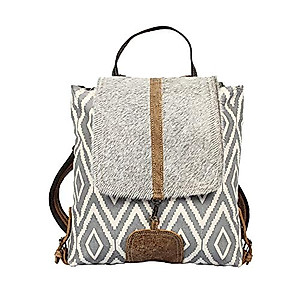 Myra Bag Artist's Impression Upcycled Canvas & Leather Backpack S-1333