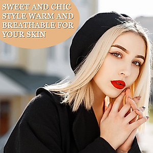 15 Pieces Women Wool Beret Hat Wool French Beret Hat Artist Beret Cap Winter Solid Color Hat for Women Girls (Multiple Color)