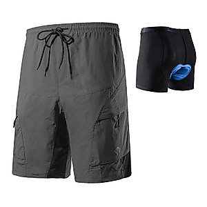 Santic Men's 3D Padded Mountain Bike Shorts Lightweight Cycling MTB Shorts