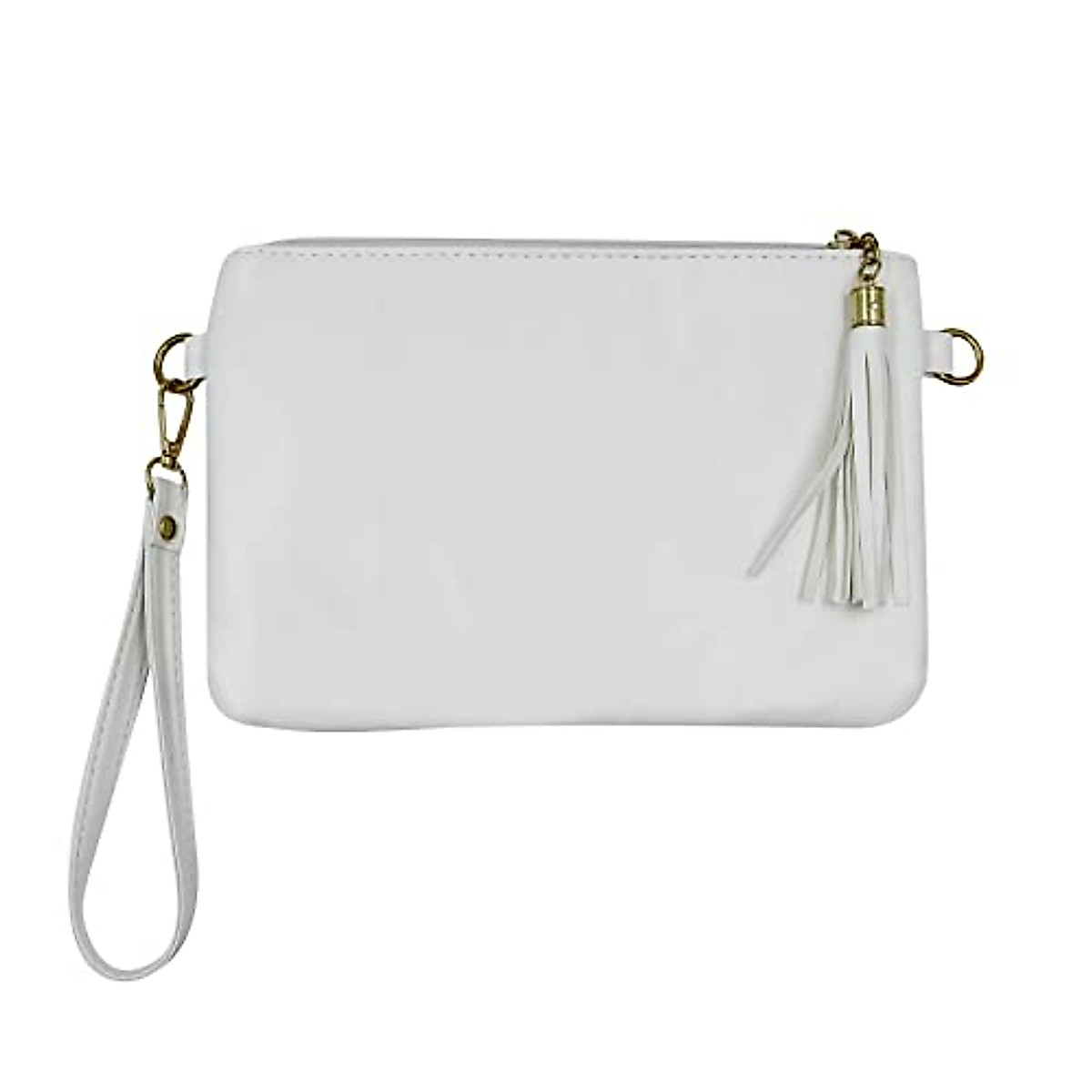 Amamcy Women Quilted Wristlet Clutch with Tassel Envelope Bag Lightweight Clutch Handbag Faux Leather Wallet for Ladies