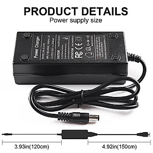 42V 2A Charger 1 Prong for 36V Lithium Ebike Escooter Compatible with Gotrax and All Brands' Electric Bike Scooter 5.5mm Plug