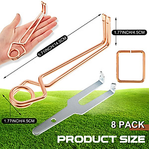 Qualirey 8 Pcs Outdoor Mole Trap Wire Tong Safe Effective Underground Spring Trap for Weather Resistant Work Mouse Wildlife Animal Control Supplies Commercial Residential Backyards Garden Flower Beds