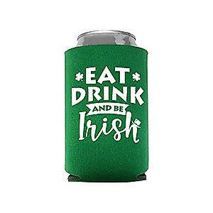 Veracco Keep Your Kiss I'm Here For This Irish Don't get Drunk We Get Awsome Stadium Party Cup St Patricks DayCan Coolie Holder Party Favors Decorations (Green, 6)