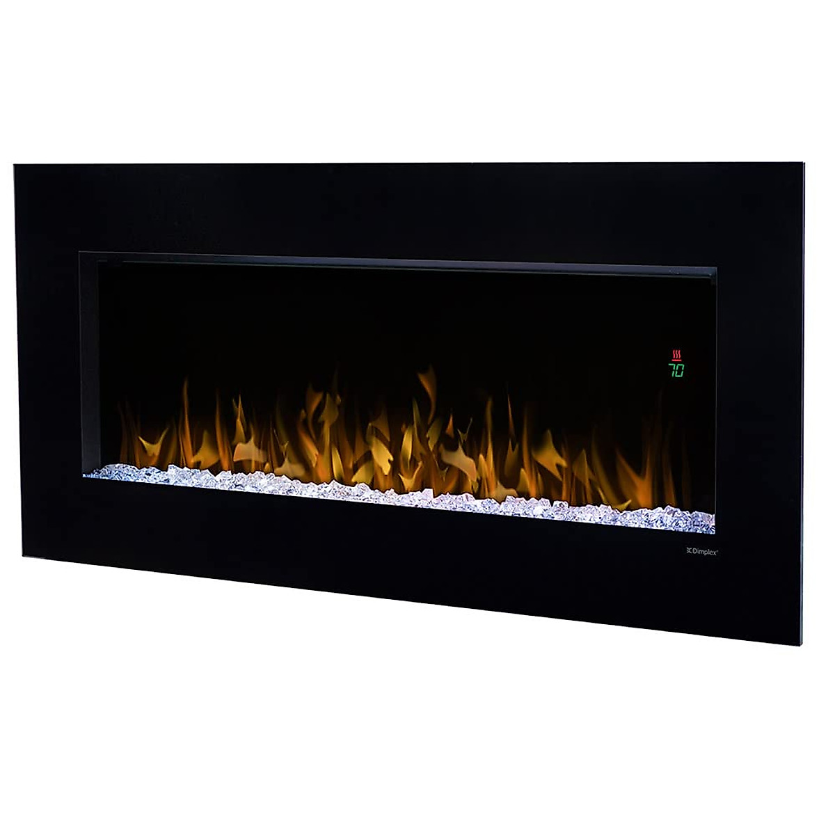 DIMPLEX DWF Series 43" Nicole Wall-Mounted Electric Fireplace with Acrylic Ember Bed (Model: DWF3651B), 4231 BTU, 120 Volt, 1240 Watt, Black