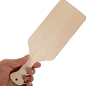 UPKOCH 6pcs Mini Wooden Cutting Board with Handle Paddle Chopping Board DIY Blank Boards Unfinished Craft Cooking Butcher Block for Kitchen Home Decor