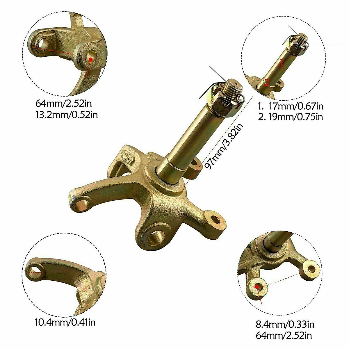 91.SCS 29"Go kart Rear Live Axle +Steering Wheel Tie Rod Rack+ 6" Wheels+Brake Assembly