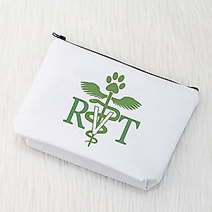 RVT Registered Veterinary Technician Gifts Makeup Bag Vet Tech Gifts RVT Graduation Gifts Thank You Gift Cosmetic Zipper Bag (RVT Gifts Makeup Bag)