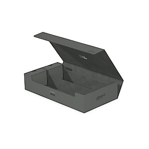 Ultimate Guard Omnihive 1000+, Deck Case for 1000 Double-Sleeved TCG Cards + 2 removable Trays, Grey, Magnetic Closure & Microfiber Inner Lining