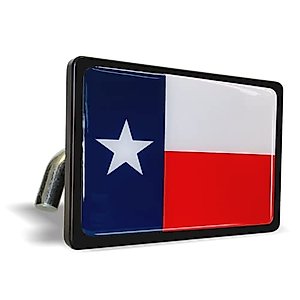 Texas State Flag Domed Artwork - Premium Quality Anodized Billet Aluminum UV Resistant Metal Trailer/Tow Hitch Cover for 2" Receivers, Luxury Product for Truck, SUV or Car