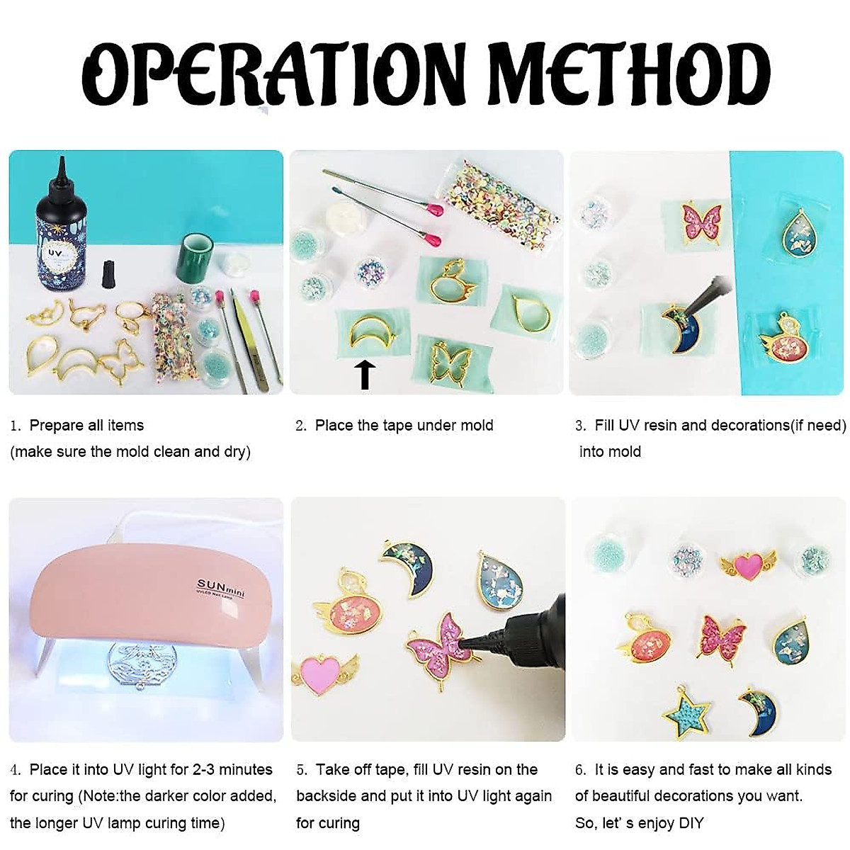 OSBANG Crystal Clear Hard UV Resin Upgraded Formula Ultraviolet Fast Curing Resin for Jewelry Making Craft Decoration Hard Transparent Glue Solar Cure Sunlight Activated Resin Casting & Coating (200g)