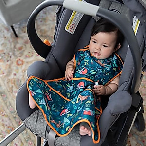 Bumkins Bibs for Girl or Boy, SuperBib Baby and Toddler for 6-24 Months, Full Cover Large Oversize, Essential Must Have for Eating, Feeding, Car Seat, Baby Led Weaning Supplies, Mess Saving, Jungle