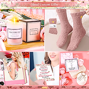 11PCS Christian Gifts for Women Faith, Inspirational Gifts for Women, Pink Birthday Spiritual Religious Basket Set,Self Care Get Well Soon Baskets for Mom,Friends,Wife,Girlfriends