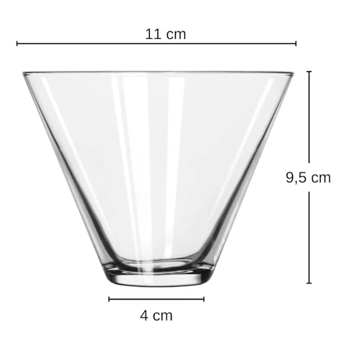 Libbey 13-1/2-Ounce Stemless Martini, Box of 12