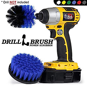 Kayak - Cleaning Supplies - Drill Brush - Raft - Boat - Canoe - Inflatable - Boat Accessories - Hull Cleaner - Pond Scum, Oily Residue, Barnacles, Oxidation - Spin Brush