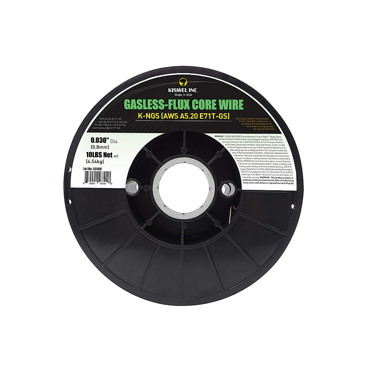 Kiswel USA K-NGS E-71TGS 0.030in. Dia 10lb. Gasless-Flux Core Wire Welding wire Made in USA