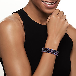 Ross-Simons 5-6mm Black Cultured Pearl 3-Strand Bracelet With Sterling Silver. 7.25 inches