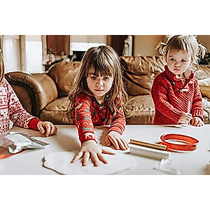 Baby Handprint Footprint Keepsake Ornament Kit (Makes 2) - Bonus Stencil for Personalized Christmas, Newborn, New Mom & Shower Gifts. 2 Easels! Non-Toxic Clay, Air-Dries Light & Soft, Won't Crack.