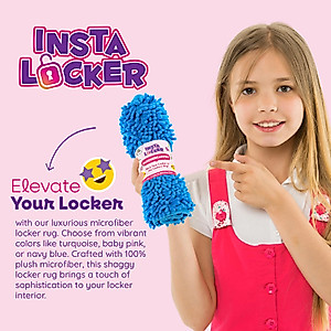 InstaLocker Locker Decorations Carpet - Locker Rugs for Girls - 100% Microfiber, Shaggy Style Locker Rugs - 11.5" x 17.5" Rectangle Locker Rug with Non Skid Backing - Top Locker Décor Accessories