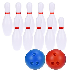 STOBOK 2 Set Miniature Bowling Ball Set Dollhouse Bowling Game Toys Mini Desktop Bowling Model Toy for Dollhouse Decoration Accessories