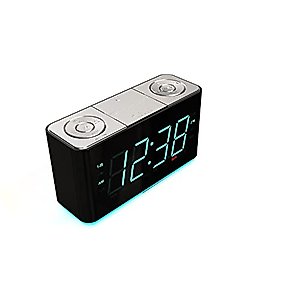 Emerson SmartSet Alarm Clock Radio with Bluetooth Speaker, Charging Station/Phone Chargers with USB port for iPhone/iPad/iPod/Android and Tablets, ER100301, Black