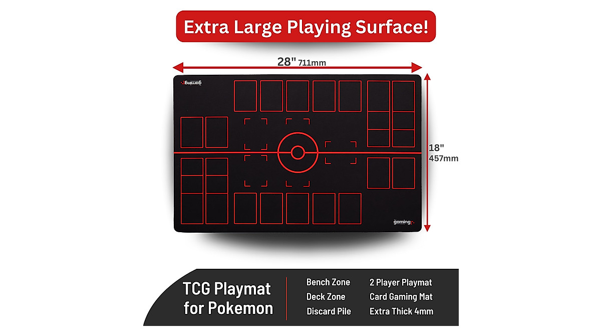 2 Player Pokemon Playmat - Durable & Non-Slip Design